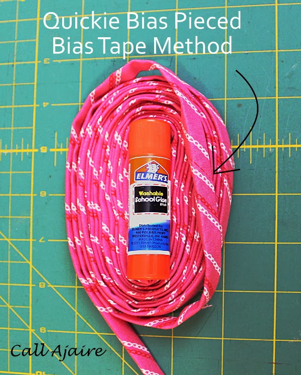 Make Your Own Bias Tape - Bias Piecing Method - Call Ajaire